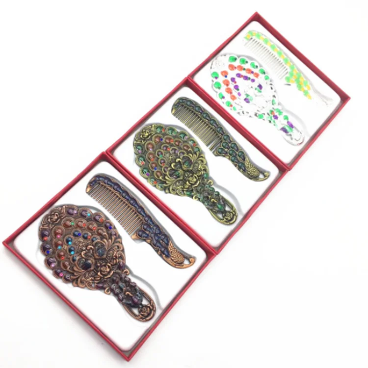 Wholesale Metal Peacock Comb Set For Cosmetics And Ts
