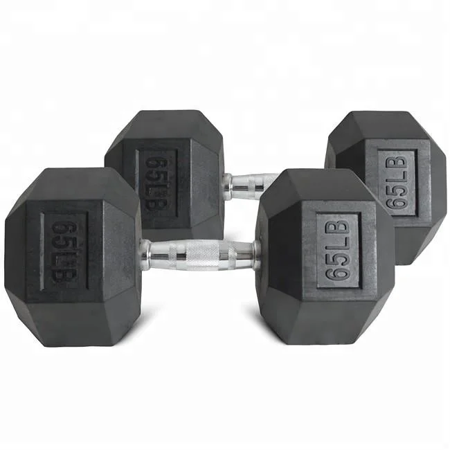 Metal Handles Heavy Dumbbells Choose Weight Hex Set Dumbbells With ...