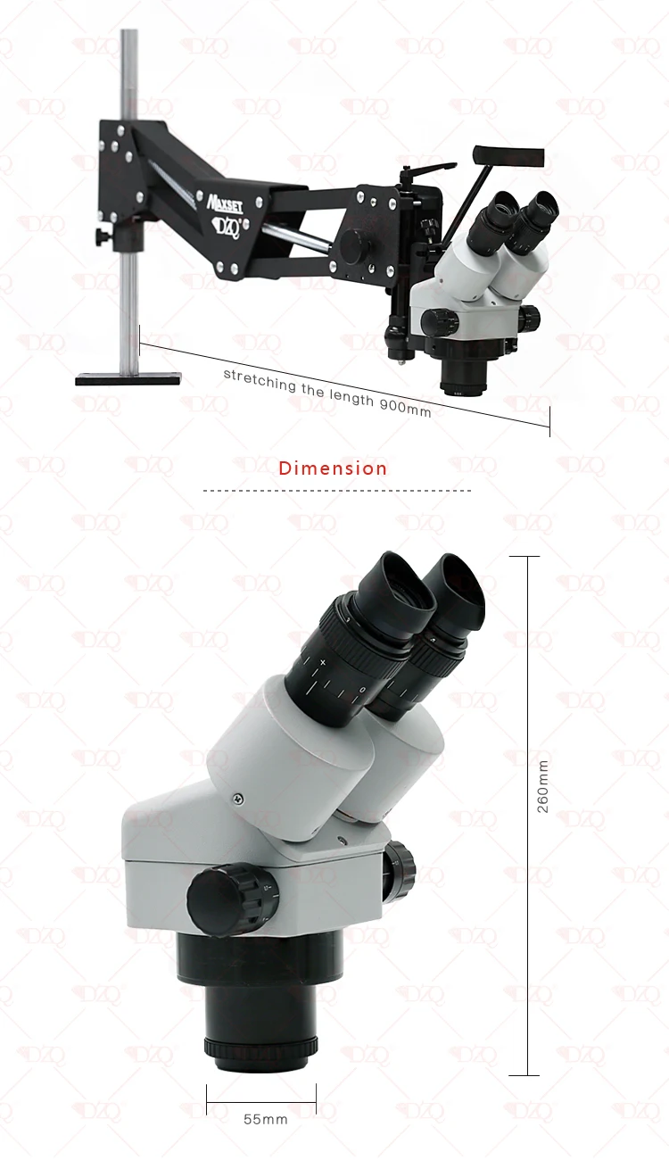 JUHUI ZQ-1B Trinocular Microscope - Ideal for Jewelry & Engraving