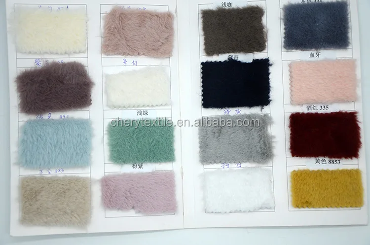 Wholesale 100% Polyester Knit Lining Long Pile Tissavel Plush Faux ...