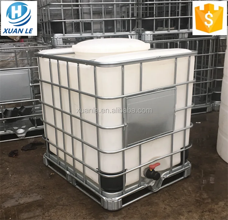 Polypropylene 1000l Ibc Cube Water Tank With Mixer For Industrial Paint ...