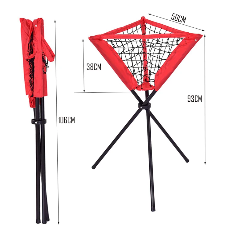 High Quality 7ft Baseball Practice Hitting Net And Ball Caddy And ...