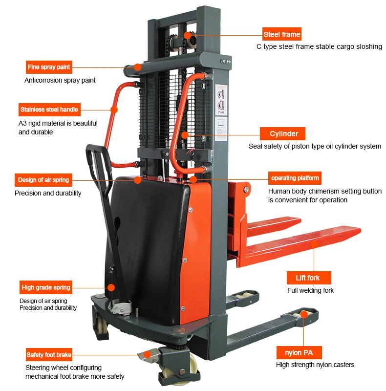 Full Electric Stacker - Buy Full Electric Stacker,Forklift Electric ...