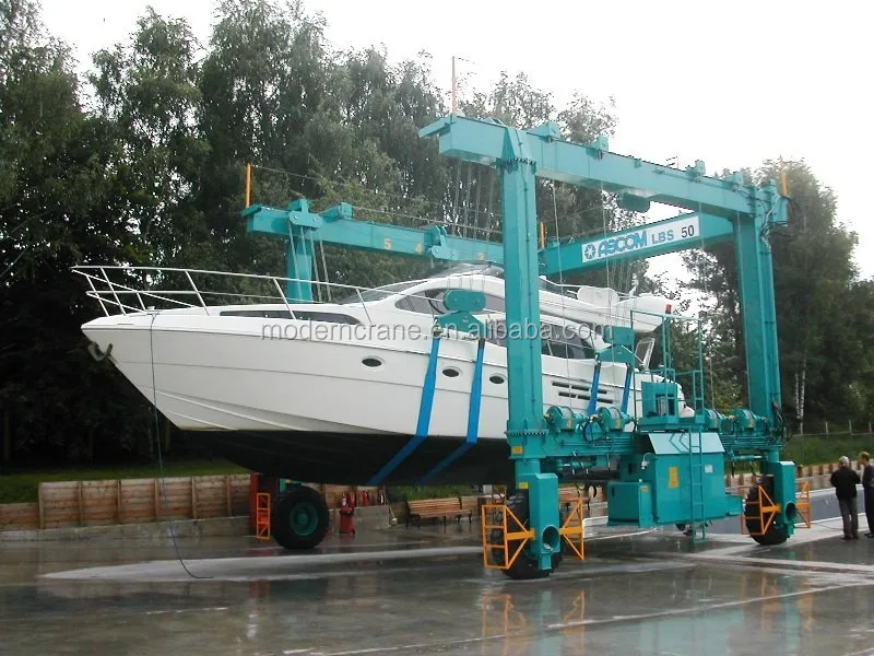 H30 Marine Travel Lift 30 Ton Gantry Straddle Boat Hoist Gantry Crane ...
