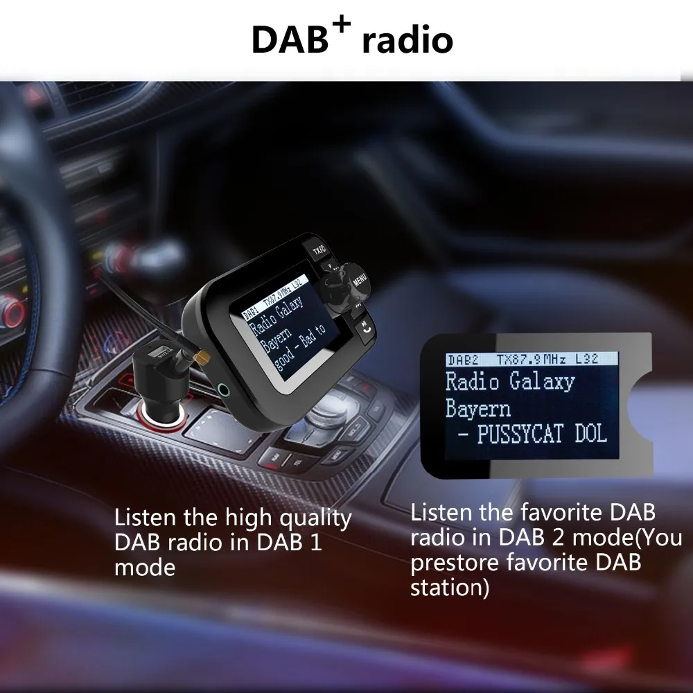 Dab/dab + 车载收音机适配器 Fm 发射机蓝牙功能接听通话免提 - Buy 汽车 Dab/dab + 无线电，汽车 Dab 无线电 ...