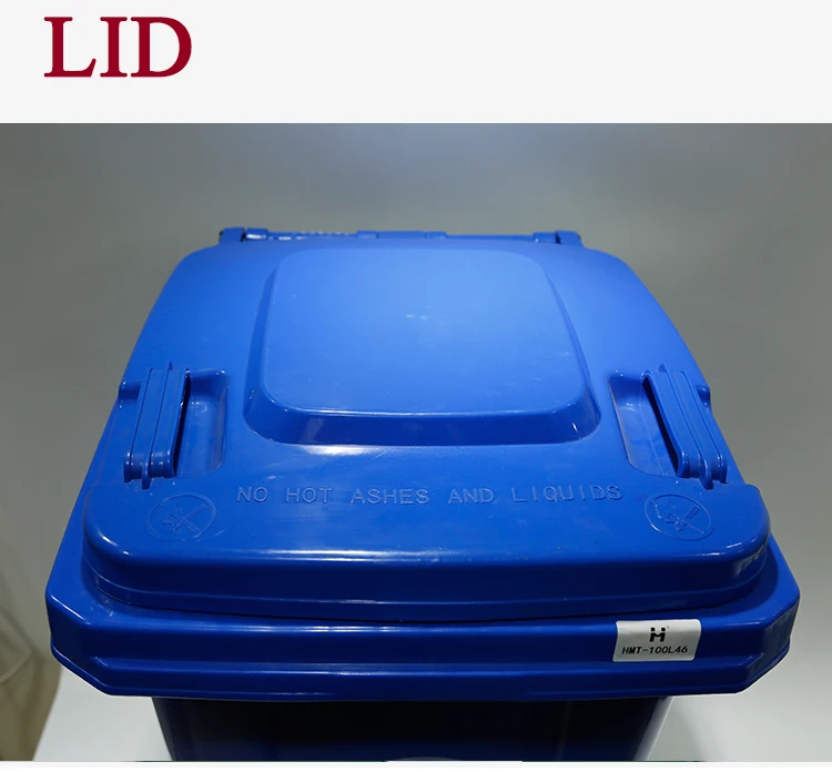 100L Plastic Wheeled Recycling Bin - Sustainable & Durable