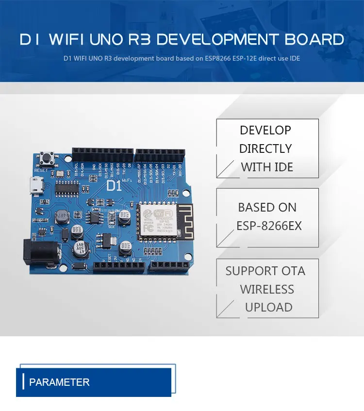 Esp8266 Wemos D1 Wifi Uno R3 Esp8266-12e Esp-12e Ide Development Board ...