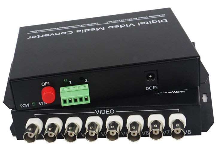 8 Channels Video Media Converters With Rs485 Data Video Fiber Optic ...
