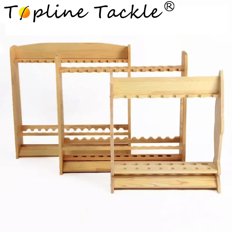 Custom Wooden Fishing Rod Rack Bamboo Durable Fishing Rod Display Rack ...