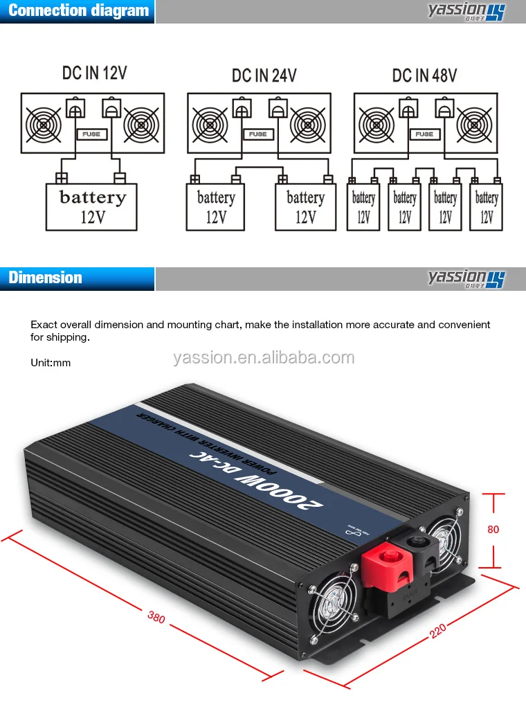 1kw 2kw 3kw 4kw 5kw 6kw Inverter 12v 24v Dc To Ac 220v 230v 240v Pure ...