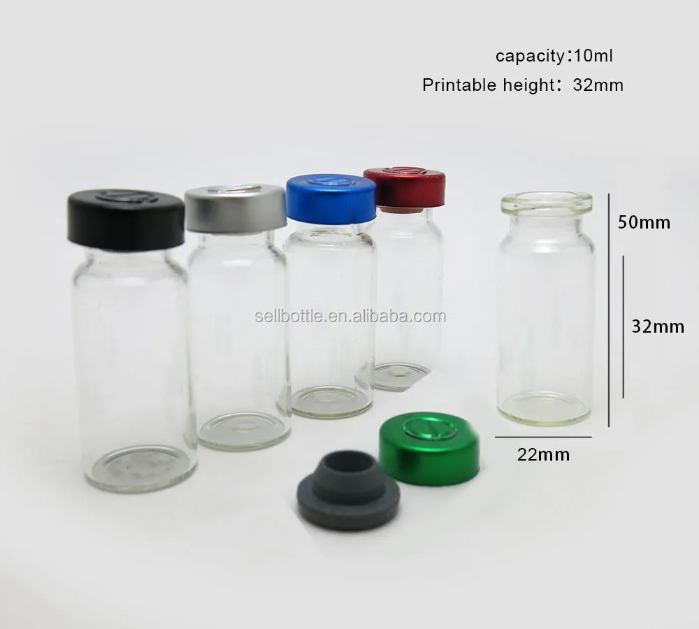 Hot 10ml Clear Injection Vial 10cc Medicine Glass Bottle With Different ...