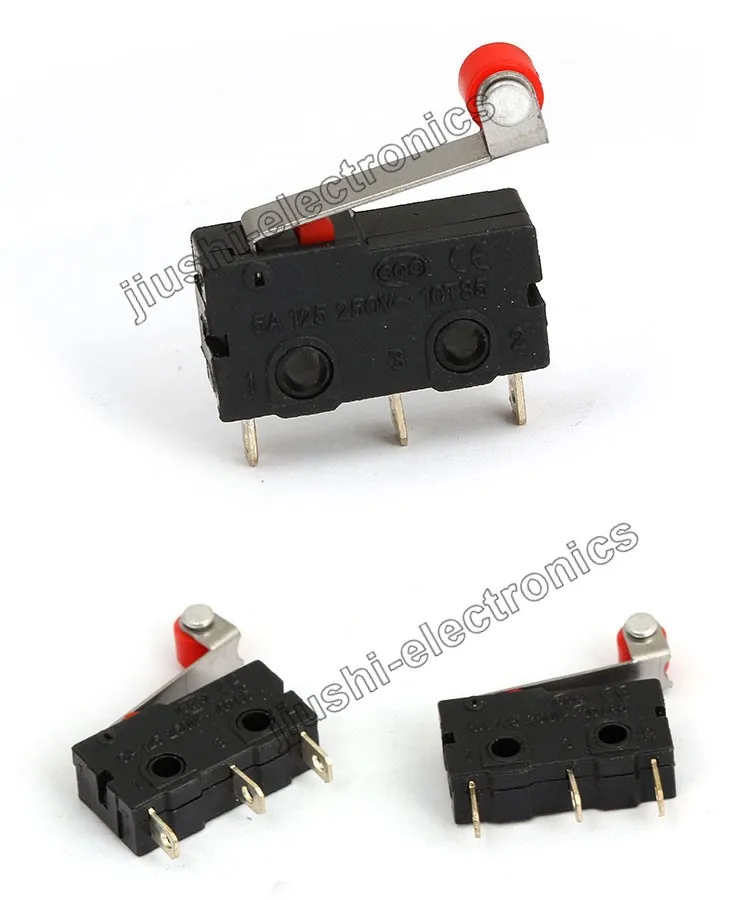KW12-LW 5a 250v 3 Pins Short Lever Roller Micro Switch Limit Switch 1NO ...