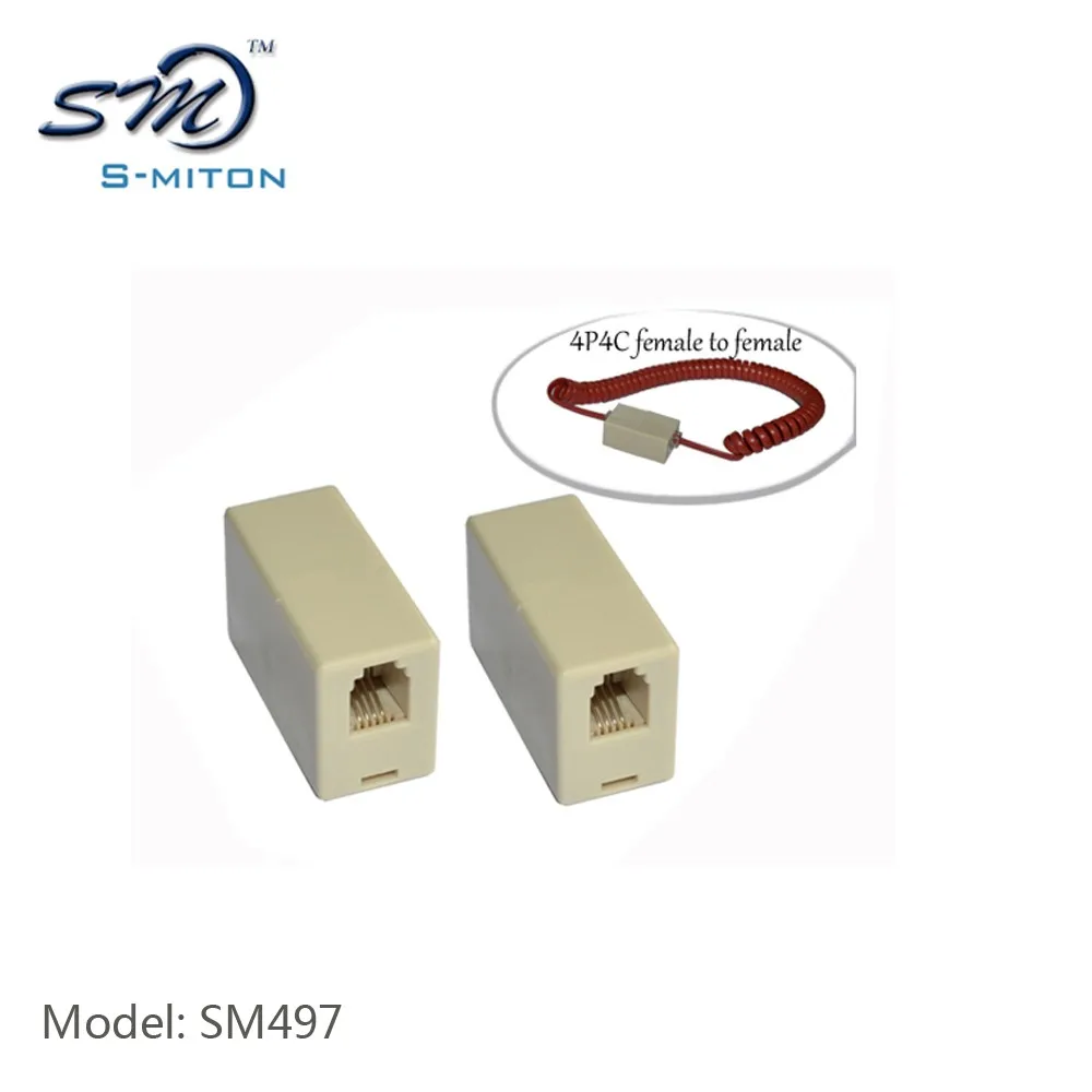 Ivory Color 4 Pin 4 Core Adapter RJ9 Inline Coupler from China ...