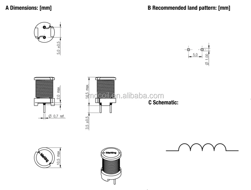 3 Pin Drum Core Radial Lead Inductor - MD-AI-005