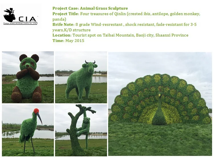 Fake Grass Topiary Peacock Sculpture For Garden Decor - Buy Grass ...