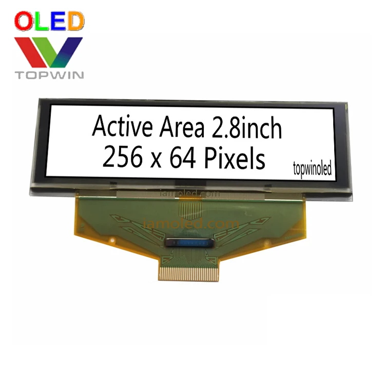 2.8 Inch Yellow OLED Display - 256x64 Resolution UG-5664ASYDF01