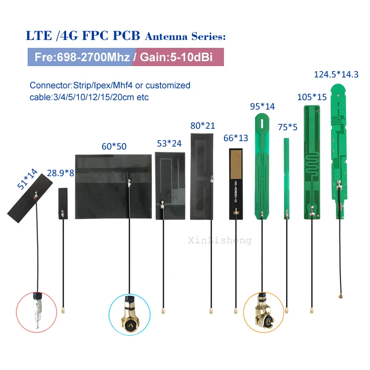 Flexible Gsm 3g 4g Lte Fpc Antenna Internal 4g Fpc Antenna With Ipex Mhf4 1.13wire - Buy 4g Fpc ...