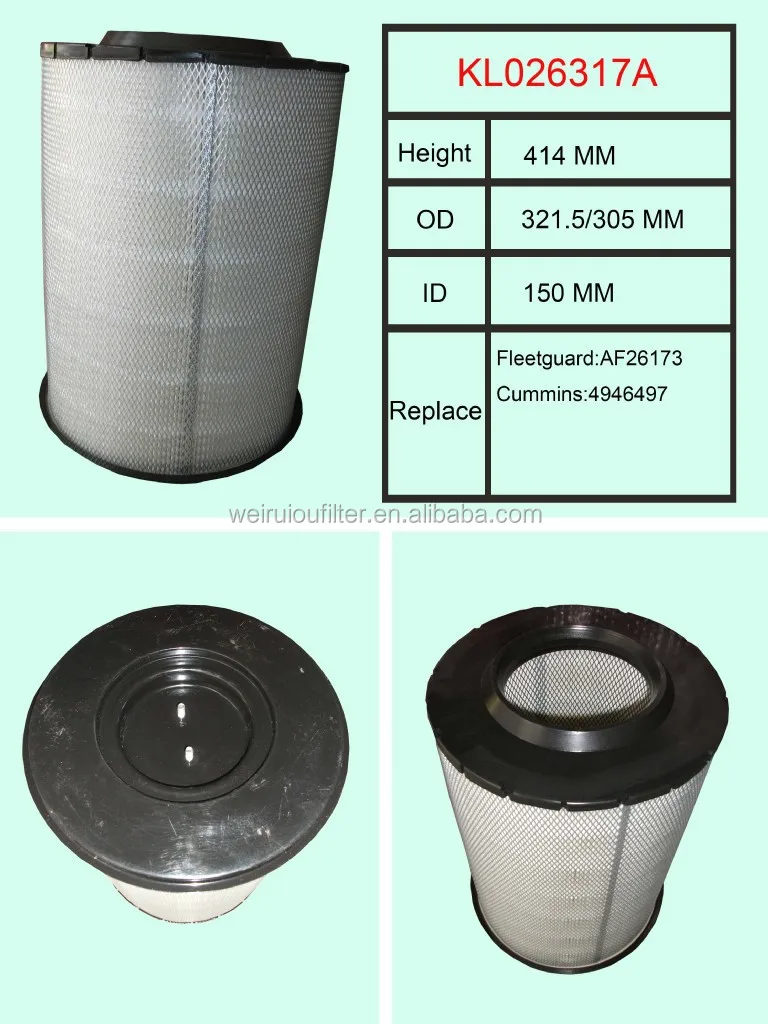 Heavy Truck Diesel Engine Air Filter Element - New 4946497