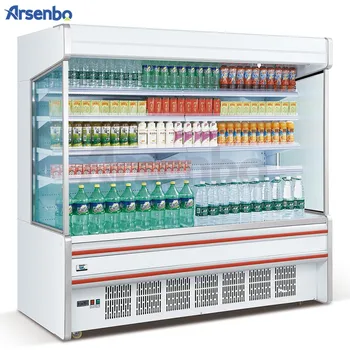 Commercial Supermarket Open Front Cold Drink Fridge Showcase ...