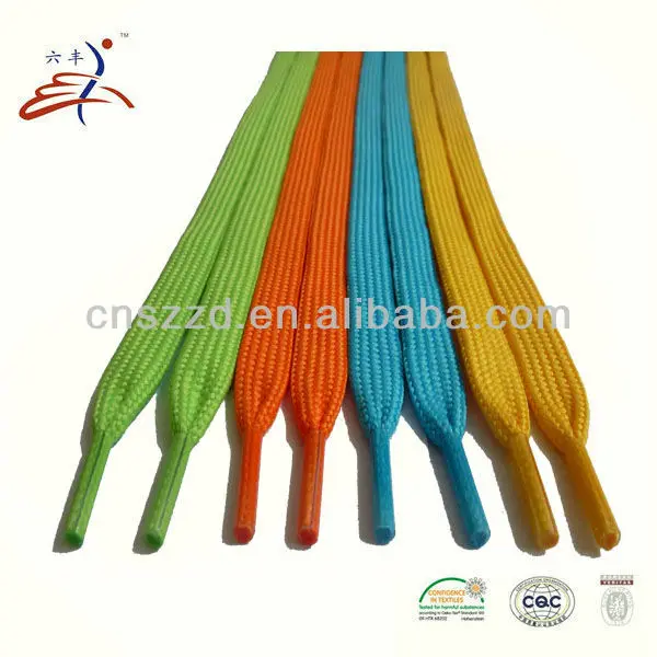 Round Colored Metal Aglet Flat Shoelaces - Buy Colored Aglet Flat ...