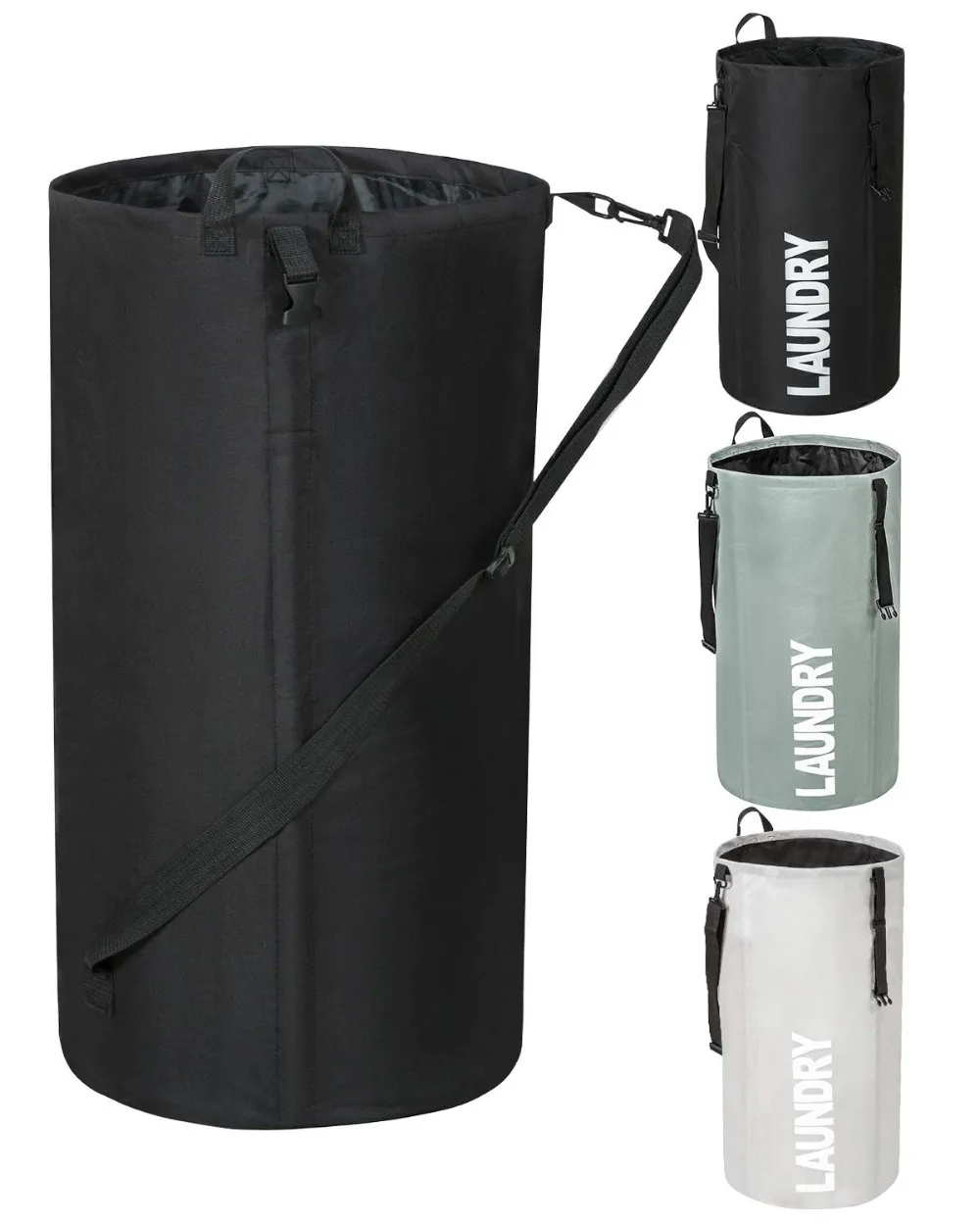 106l Collapsible Folding Laundry Bag Backpack Laundry Liner Extra Large ...