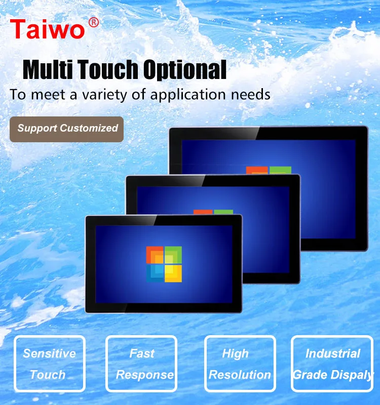 Flat Usb Touch Screen 15.6 Inch 1000nit Waterproof Ip65 Multipoint ...