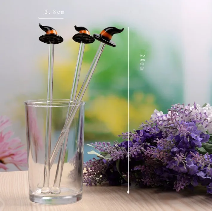 Colored Borosilicate Glass Bar Stirrer Dinking Stirrer Glass Cocktail ...