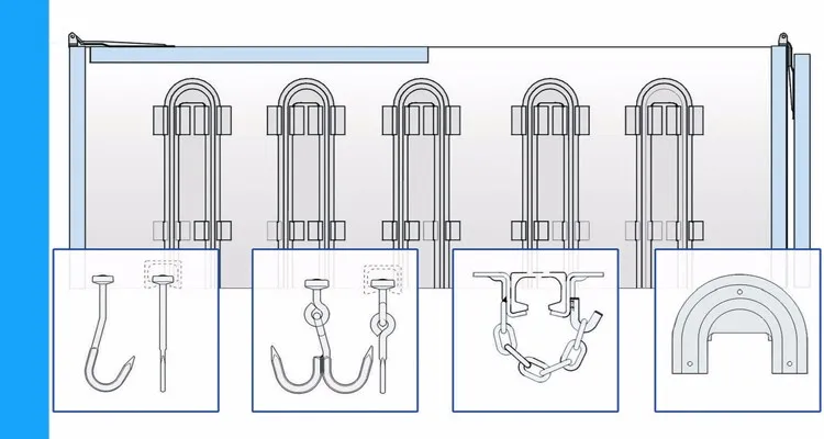 Meat Hanging Rail System With Stainless Steel Meat Hook For ...