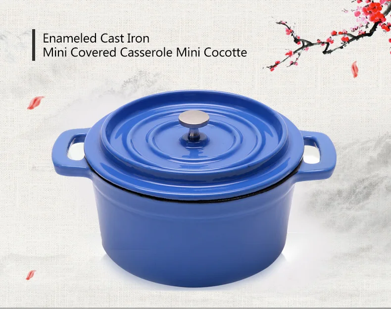 10 Cm China Factory Mini Color Enamel Cast Iron Pot Casserole Cocotte ...