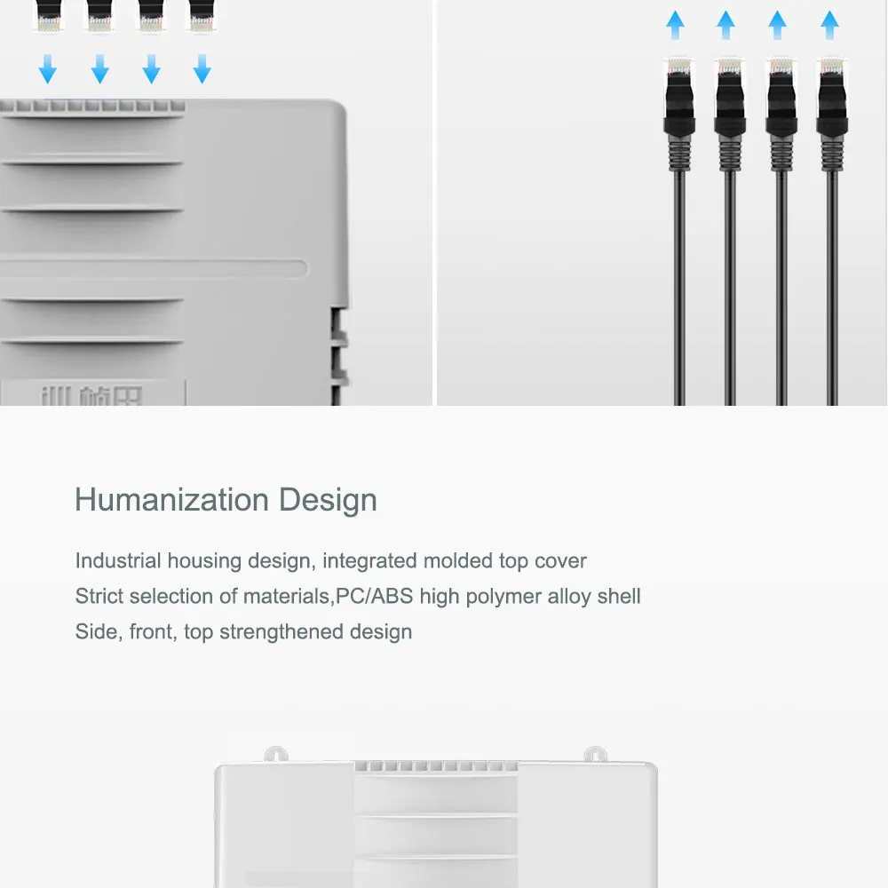 130W 8 Port Outdoor Fast Ethernet Poe Switch for Security