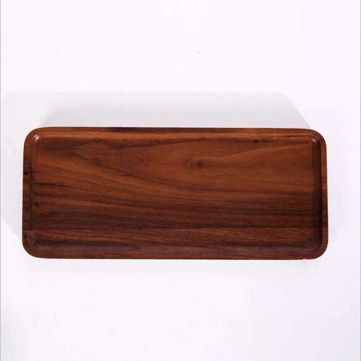 Rectangular Walnut Wood Coffee Serving Tray Food Wooden Trays - Buy ...