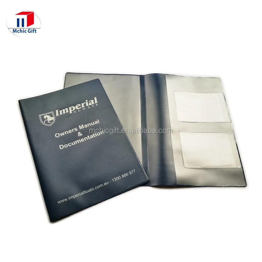 Custom Made Pvc Plastic Document Holder,Pvc Vinyl Manual Holder ...