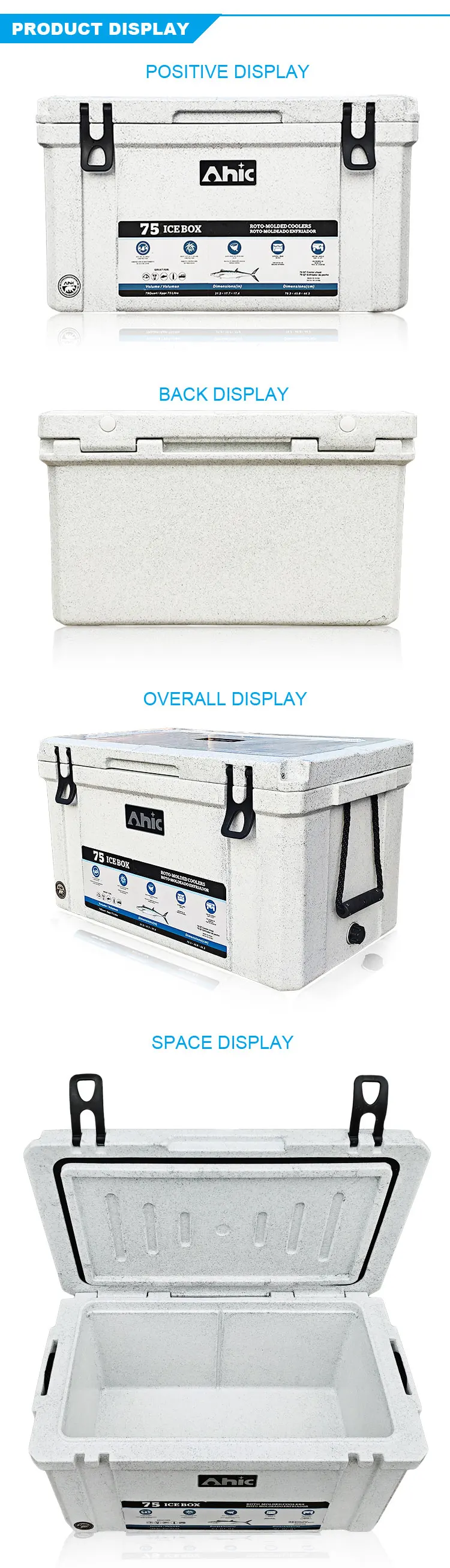 55L Insulated Ice Chest with Wheels - Perfect for Outdoor Camping