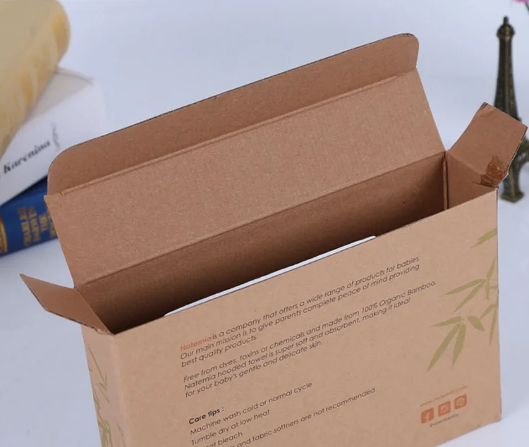 Custom Screen Print Craft Paper Packaging Baby Hooded Towel Packing Box ...