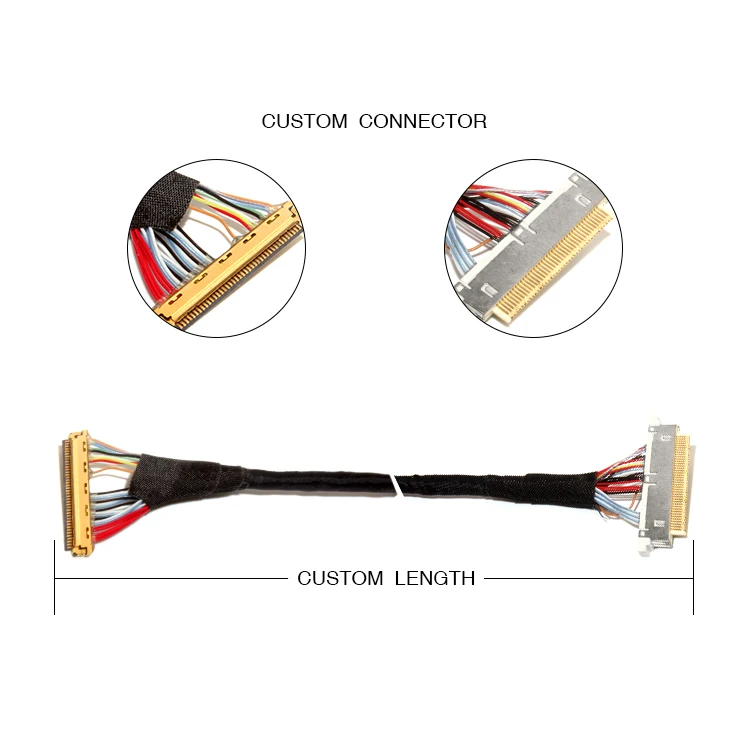 ACES 88441 I-PEX 20454-030T EDP Factory Panel 40 30 Pin LVDS Cable