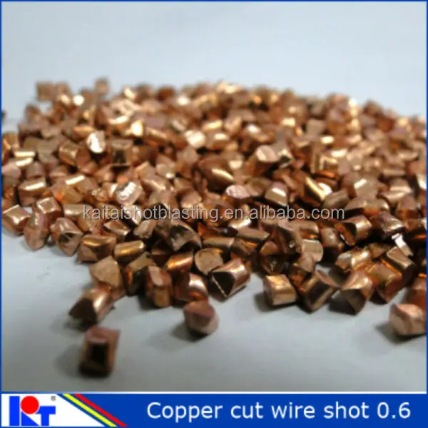 Kaitai 5000 Times 99% Cu Sand Blasting Media Copper Cut Wire Shot For Abrator - Buy Copper Cut ...