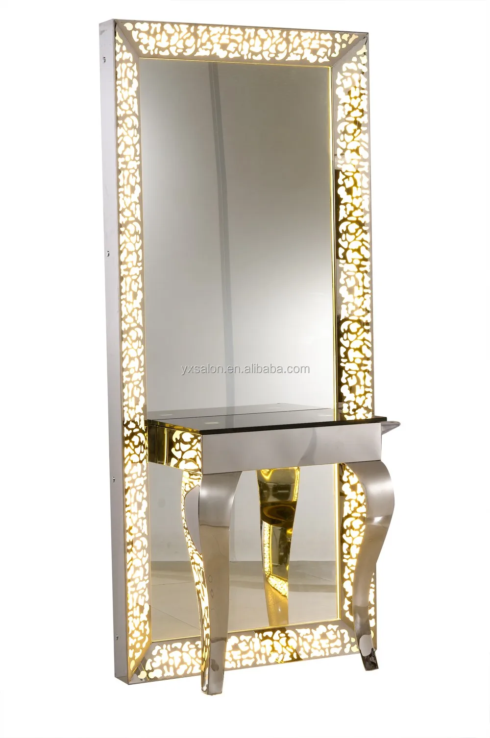 2017 Classic French Style Stainless Steel Mirror Station With Led ...