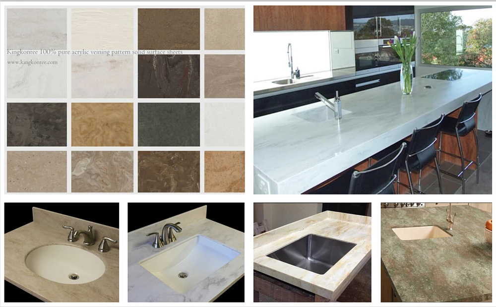 Popular China Factory Produced White Vein Black Texture 12mm Acrylic ...