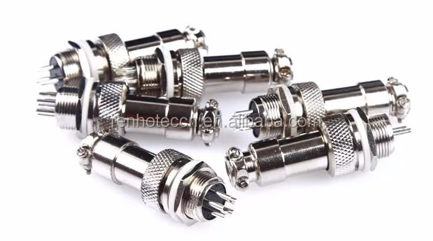 GX12 8 Pin Right Angle Connector - Waterproof M12 4 Pin Bulkhead Parts ...