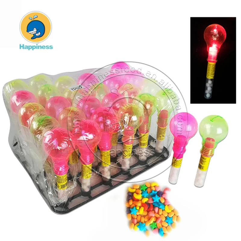 Cheap Plastic Light Bulb Toy Candy With Light - Buy High Quality Light ...