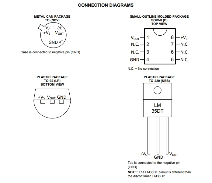 LM35 Precision Centigrade Temperature Sensors - Ic Electronics