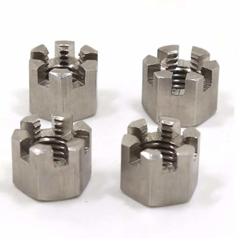 M42*4.5mm Pitch M45 Unc Threaded Stainless Steel Hexagon Slotted Nut ...