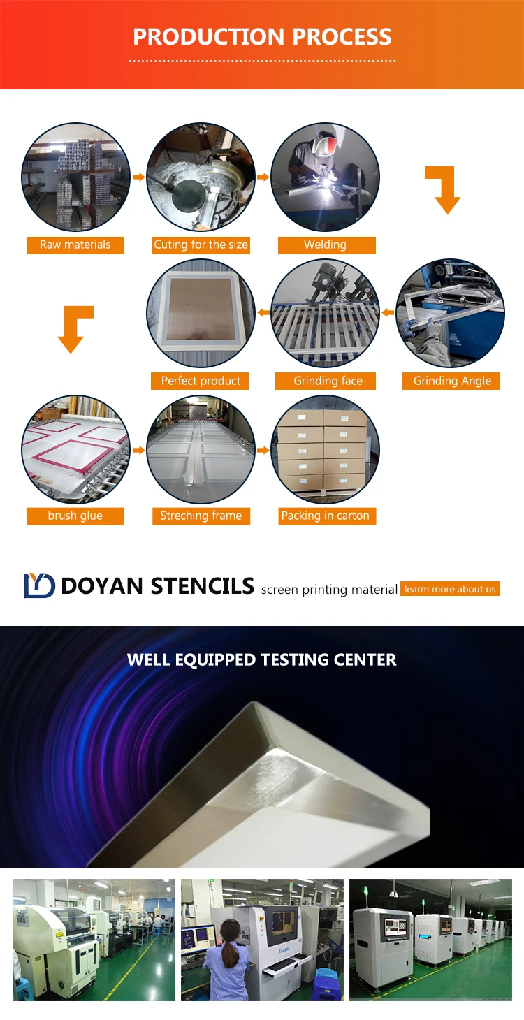 SMT Aluminum Stencil Frames with Mesh for PCB Printing