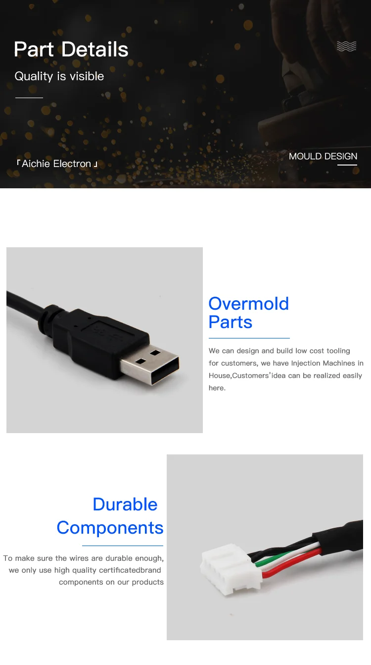 USB Cable with 5-Pin JST Connector - JST PH PHR-5, USB 2.0 A Male Plug ...