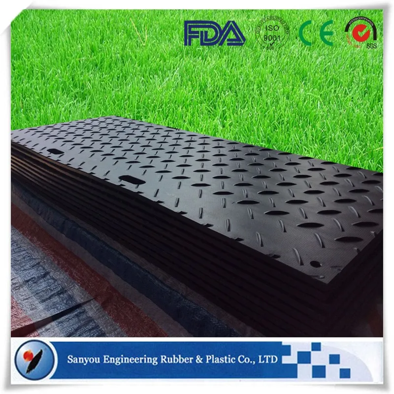 Anti Slip Heavy Equipment Mud Mats/ Durable Hdpe Crawler Road Mats ...