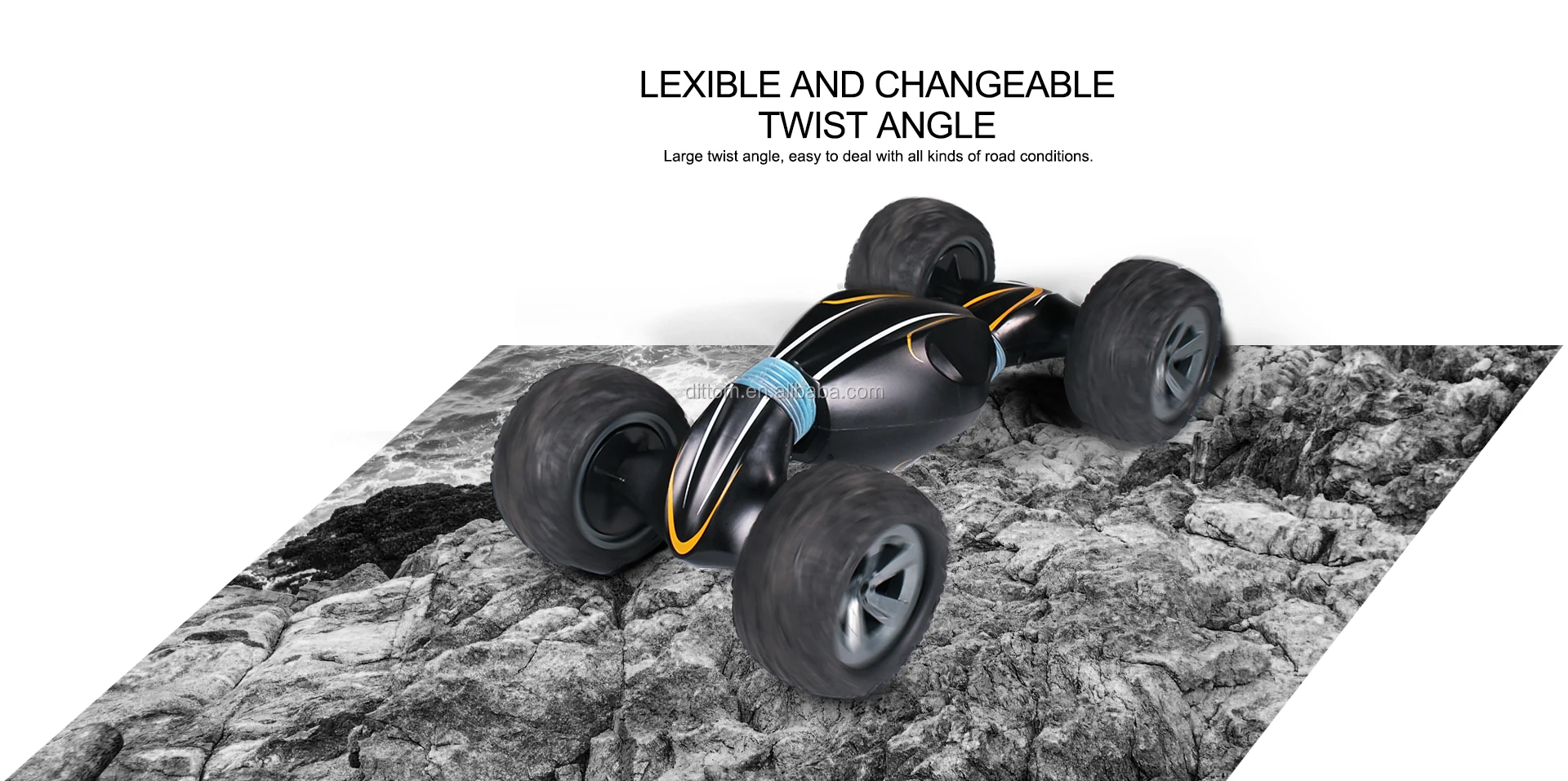 Double Sided Torsion Car 2.4g 4wd 1:10 Rc Twist Car Overturned Flexible ...
