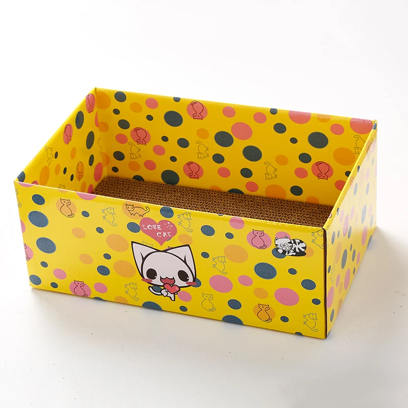 Corrugated Scratch Board Cat Scratcher Toy Cardboard Boxes - Buy Cat ...