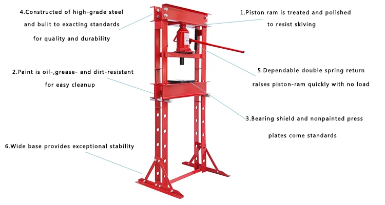 12 Ton Industrial Garage Shop Bearing Press - Shengding