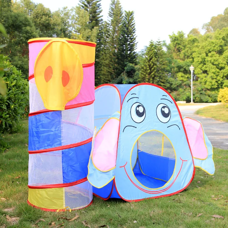Elephant Kids Pop up Tent - Fun Play Tunnel for Ages 2-13