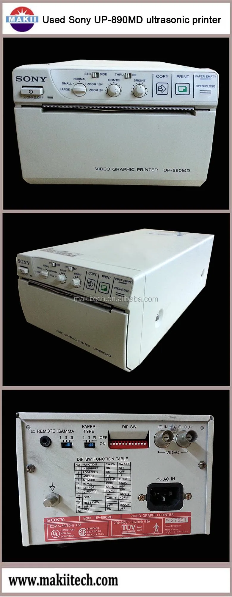 Used Ultrasound Printer Color Video Printer Sony Svo-9500md/up-21mds ...